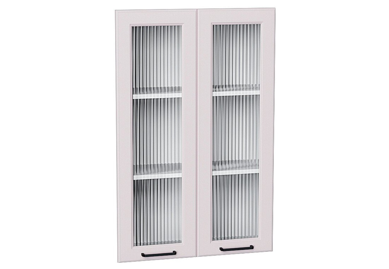 Купить Шкаф верхний с 2 мя остекленными дверцами Барселона Кашемир Белый 60 х 32 4 х 92 см в